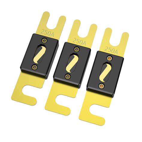 Litime Anl Fuse 250a 3 Pcs 250 Amp Copper Alloy Anl Inline Fuses 32v