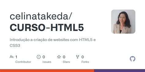 github celinatakeda curso html5 introdução a criação de websites com