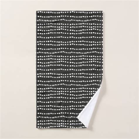 Modern Minimal Black And White Polka Dot Bath Towel Set Zazzle
