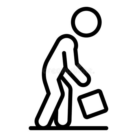 Careless Person On Ground Icon Outline Style Stock Vector