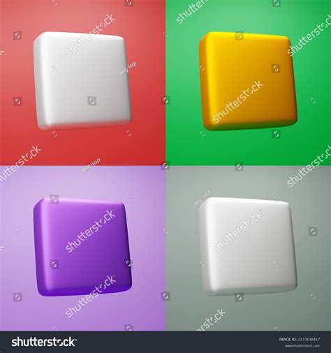 Blank Application Button Icon Mockup 3d Stock Illustration 2173638417