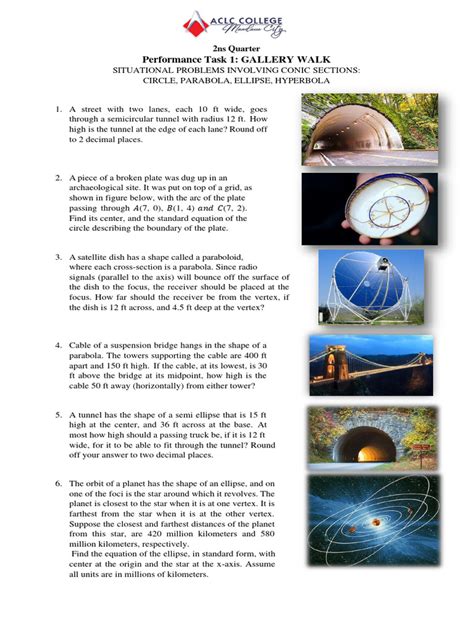Situational Problems Involving Conic Sections Download Free Pdf