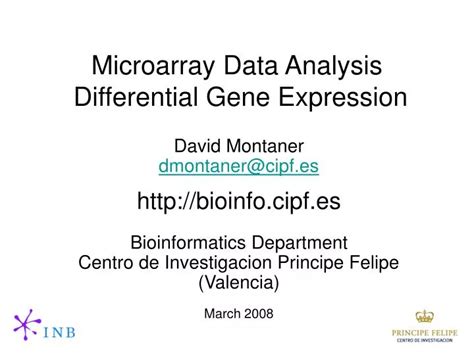 Ppt Microarray Data Analysis Differential Gene Expression Powerpoint