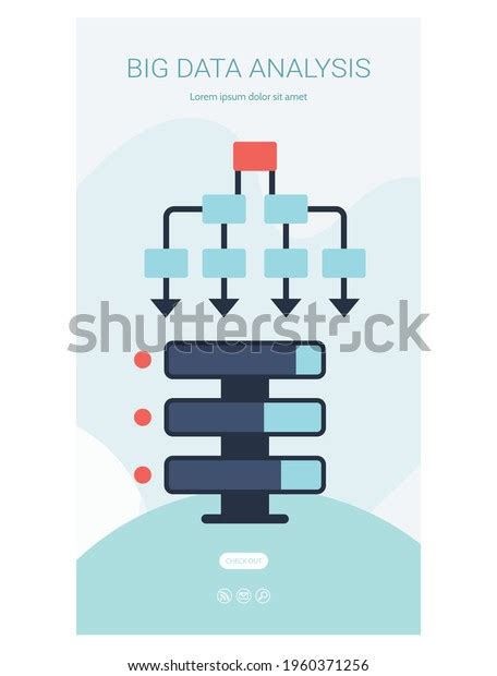 Big Data Analysis Mobile App Page Stock Vector Royalty Free