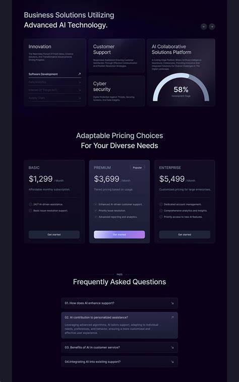 Ai Based Saas Website Design Behance