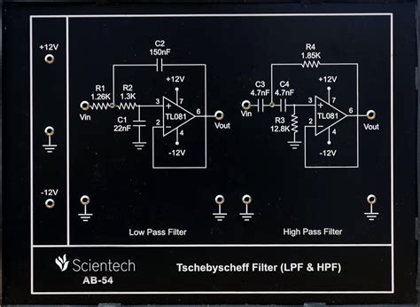 Ab54 Tschebyscheff Filter Lpf And Hpf Experiment Board And Trainer