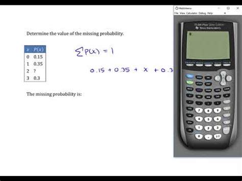 Discrete Probability Distributions Determine Missing Probability Value YouTube