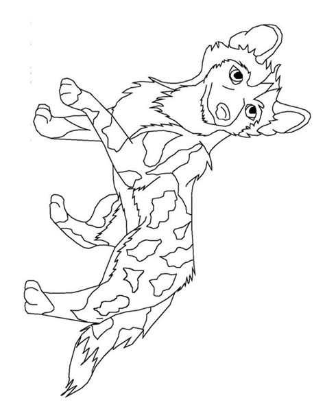 African Wild Dog Coloring Page Free Printable Pdf