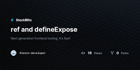Ref And DefineExpose StackBlitz