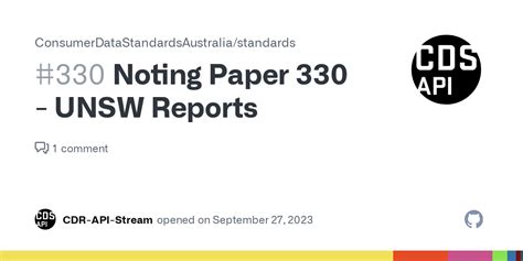 Noting Paper 330 Unsw Reports · Issue 330