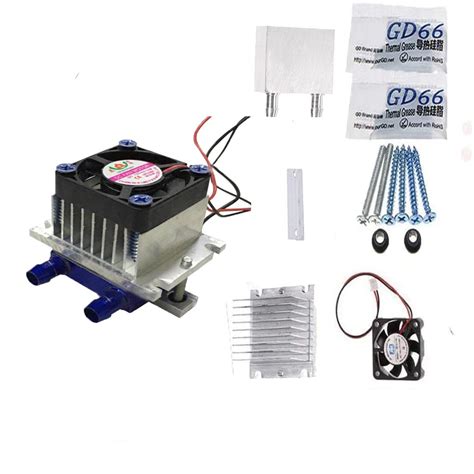 KOOBOOK 1Set 12V Thermoelectric Peltier Cooler Refrigeration Cooling Fan System Heatsink DIY Kit