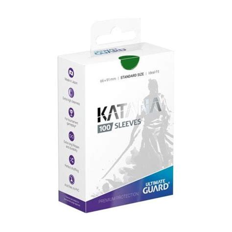 Ultimate Guard Katana Sleeves Standard Size Green 100 Board