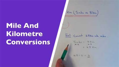 How To Convert Between Miles And Kilometres Using 5 Miles 8km Non