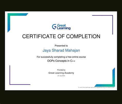 Jaya Mahajan On Linkedin I Have Successfully Completed The Oops
