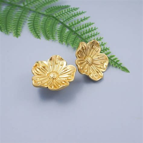 Brass Flower Knobs Pulls Handles Decor Dresser Knobs Pulls Etsy