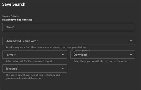 Saved Searches Documentation