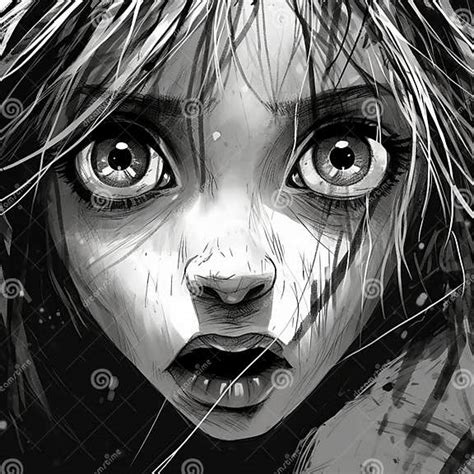 Bold Monster Girl Aggressive Digital Illustration With Manga Inspired