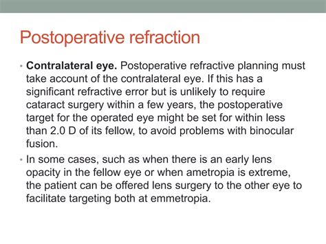 Pre And Post Operative Management Of Cataract Pptx