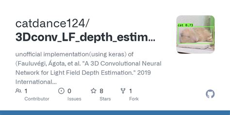 GitHub Catdance Dconv LF Depth Estimation Unofficial Implementation Using Keras Of