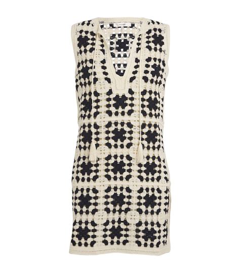 Womens Frame Navy Crochet Mini Dress Harrods Uk