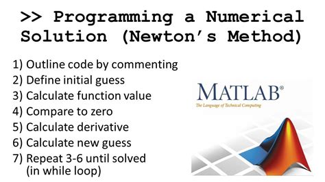 Programming Newtons Method In Matlab Youtube