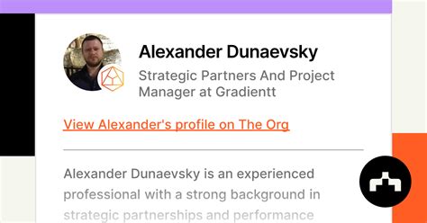 Alexander Dunaevsky Strategic Partners And Project Manager At Gradientt The Org