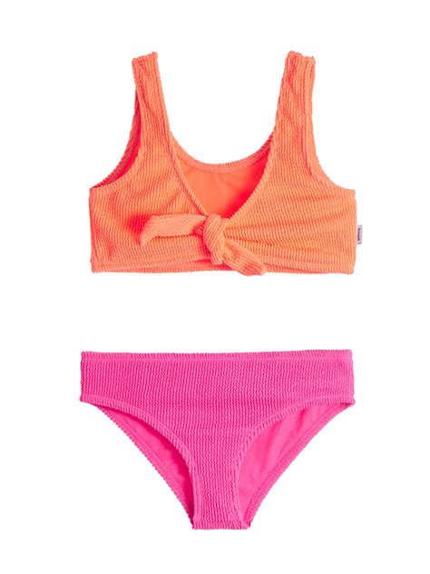 Limeapple Izy Crinkle Tie Front Bikini Swimsuit Set Joss Grace