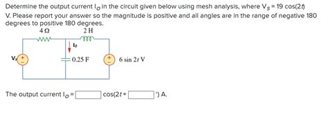 Solved Determine The Output Current IO In The Circuit Given Chegg