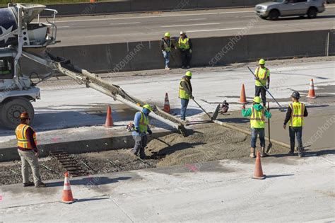 Workers Repairing A Highway Stock Image C0571671 Science Photo