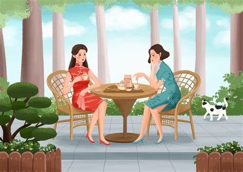 茶话会插画图片 茶话会插画素材 茶话会插画模板 设图网