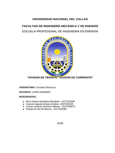 Divisor De Tensión Divisor De Corriente Pdf Resistencia Eléctrica Y Conductancia Voltaje