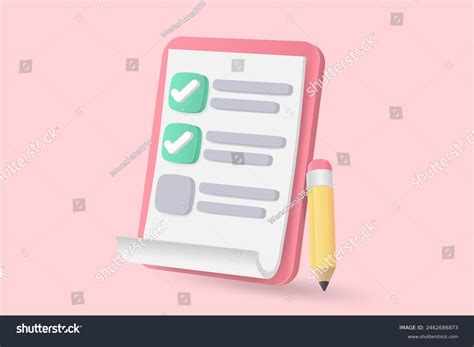 3d 최소 흰색 클립보드 작업 관리 스톡 벡터로열티 프리 2462686873 Shutterstock