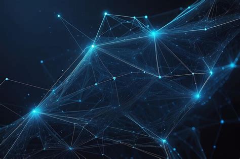 Premium Photo Dynamic Blue Plexus Tech Network And Connection Abstract