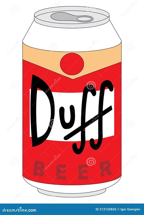 Duff Beer Etiquette Vector Illustration Poster Template Editorial Photo