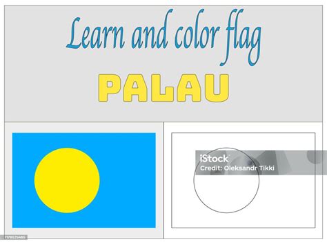 Ilustración De Bandera Nacional De Palau Libro Para La Educación Y El
