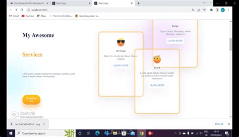 تصميم وبناء واجهة مواقع أمامية بإستخدام Reactjs أو Native خمسات