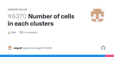 Number Of Cells In Each Clusters Satijalab Seurat Discussion 6370