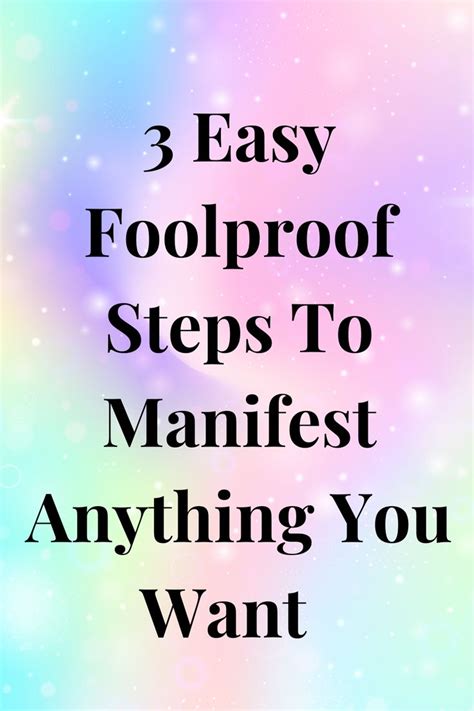 3 Easy Steps To Manifest Anything Return To Daydreams In 2023