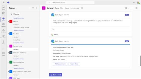 Incoming Webhook Code Samples Microsoft Learn