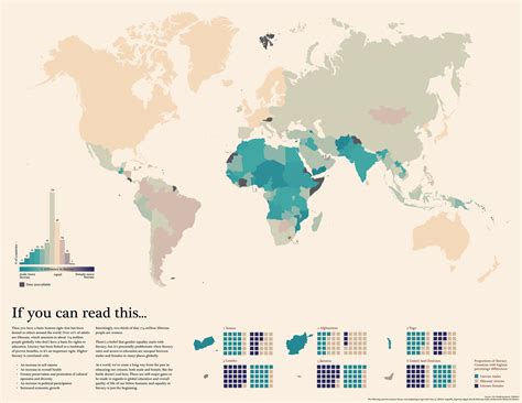 A Global Data Visualization Of Literacy Rates By Gender Behance