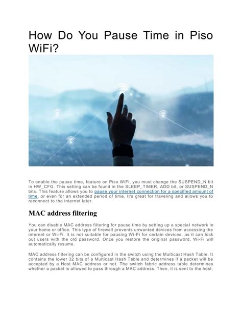 How Do You Pause Time In Piso Wifi