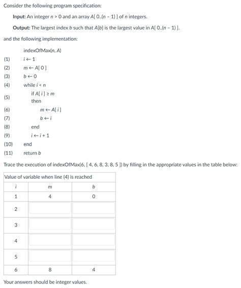 Solved Consider The Tollowing Program Specitication Input Chegg