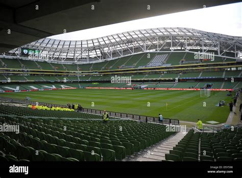 General View Of The Aviva Stadium Prior To The FIFA World Cup 2014 Qualifying Soccer Match