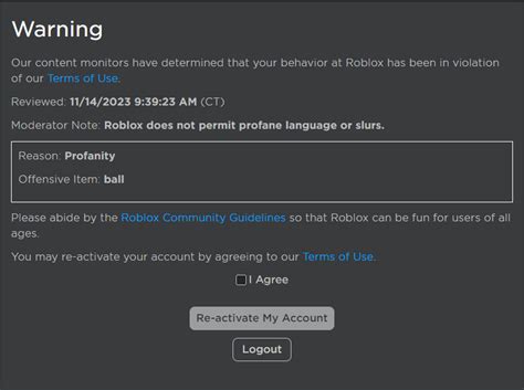roblox keeps giving me this warning this is the third time r robloxbans