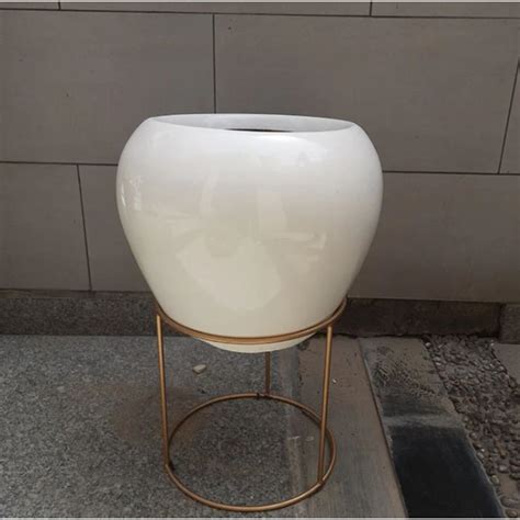 Colourful Big Planter Pot With Stand Village Organic Products