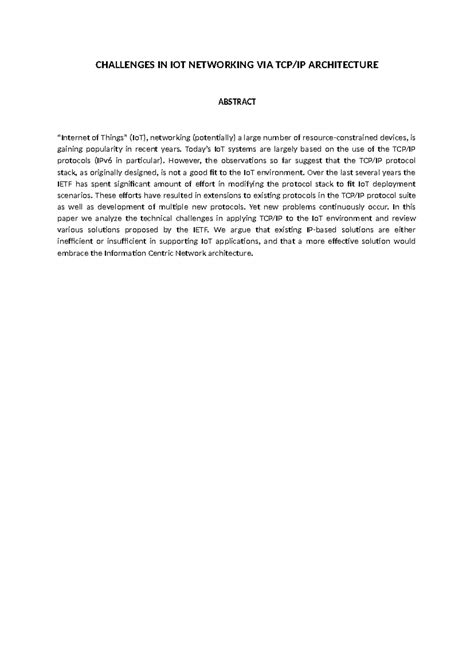 Challenges In Iot Networking Via Tcp 2 Challenges In Iot Networking