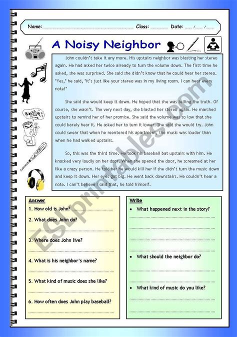 Reading Comprehension Pre Intermediate Worksheets Reading