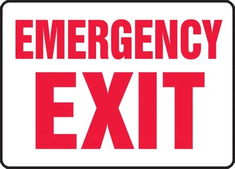 Emergency Exit Safety Sign MADM