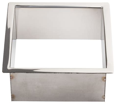 6 Square X 3 Deep Stainless Steel Trash Grommet Contemporary