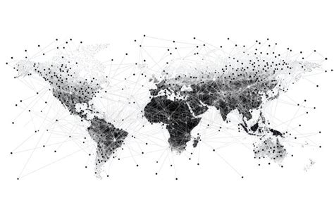 Global Network Connections World Map Data Visualization Stock Illustration Illustration Of